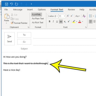 How to Draw a Line Through Text in Email - Vanauken Obeeked